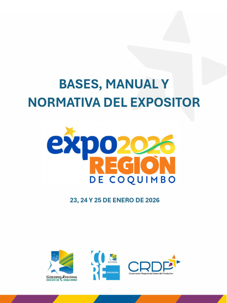 Bases Manual y Normativa Del Expositor Expo Región 2026 | PDF ...