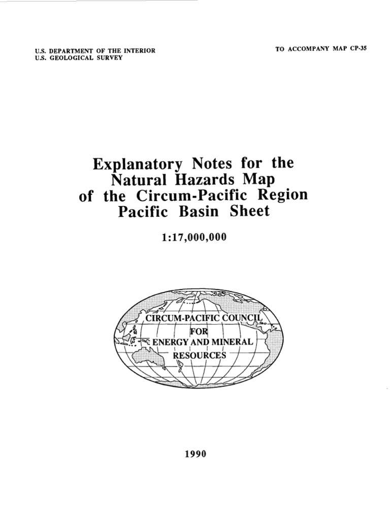 Natural Hazards Map of The Circum Pacifi | PDF | Tropical Cyclones ...