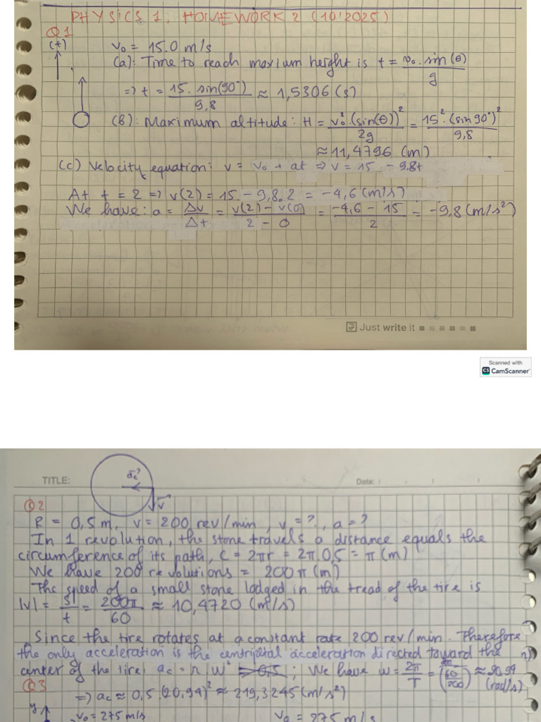 Homework Physics 2 | PDF