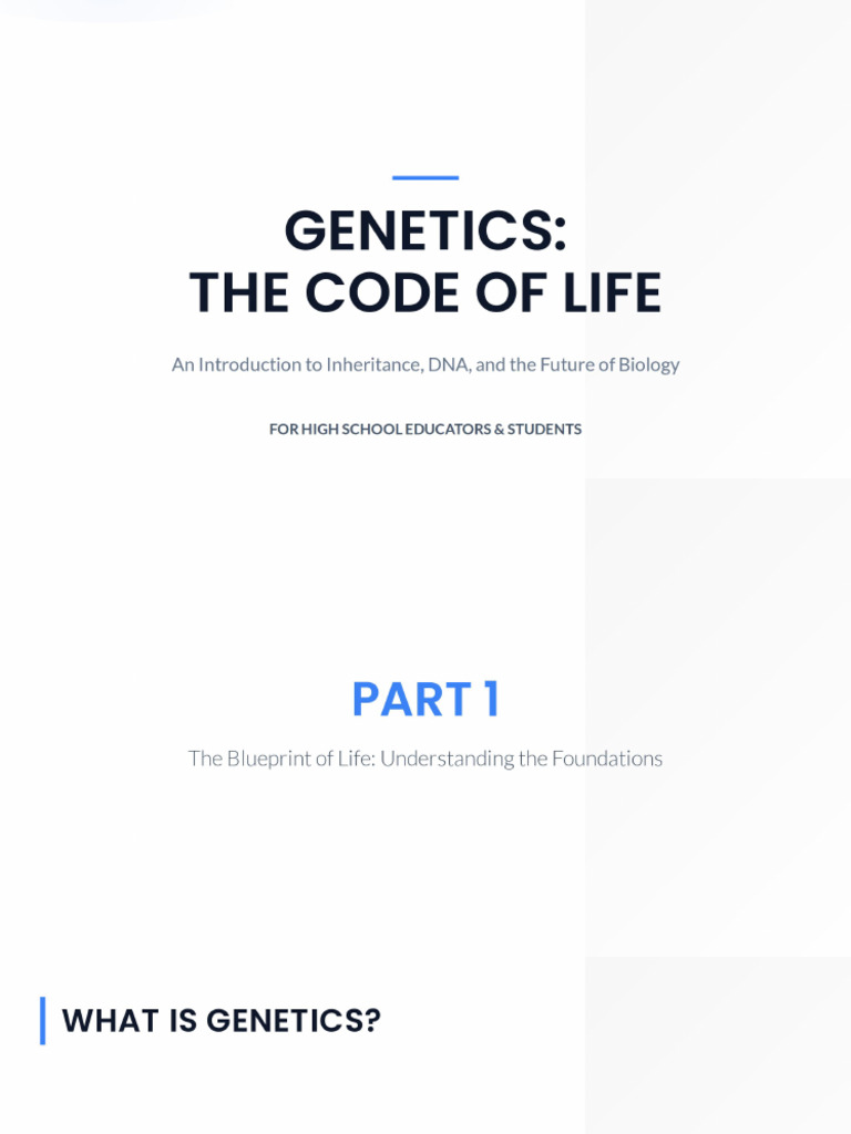 Genetics_ the Code of Life | PDF