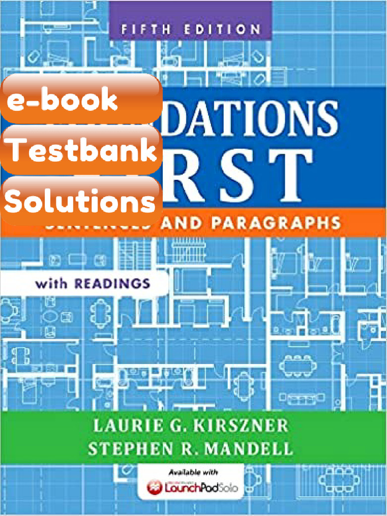 Foundations First Sentences and Paragraphs Testbank & E-book | PDF ...