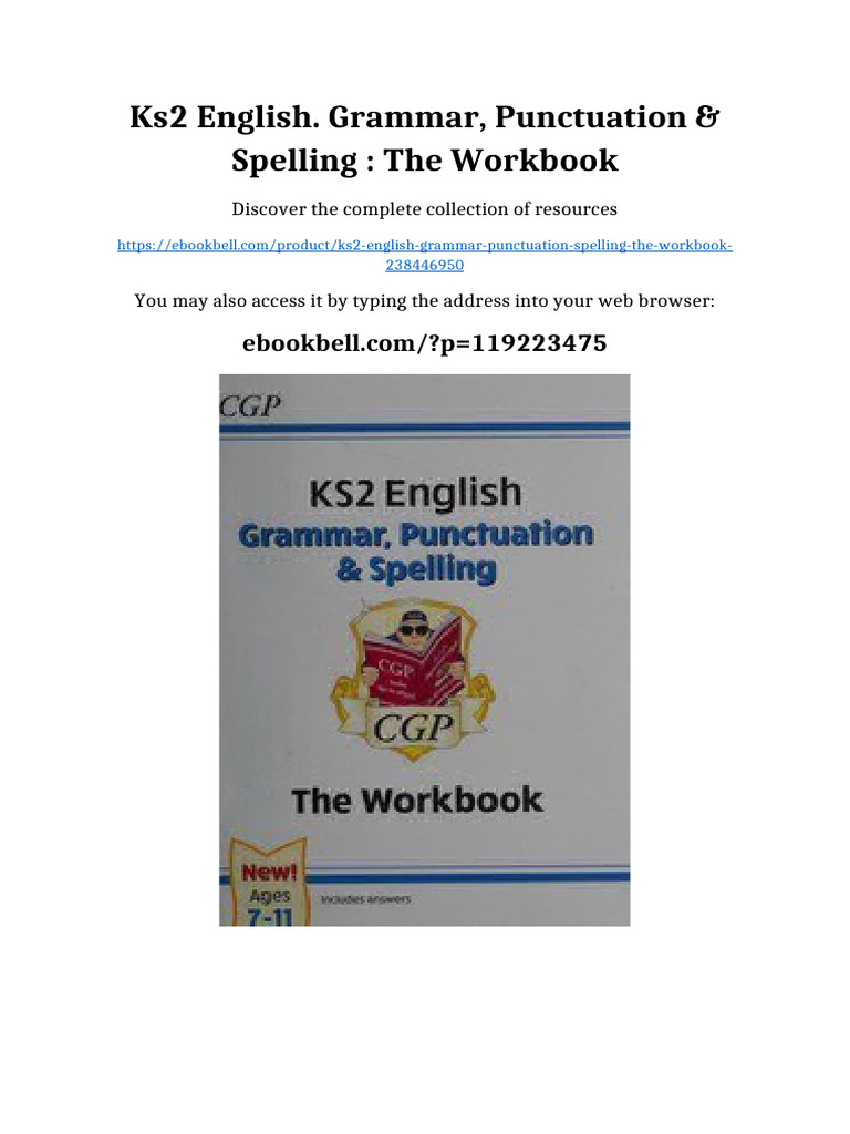 KS2 English. Grammar, Punctuation & Spelling: The Workbook Complete ...