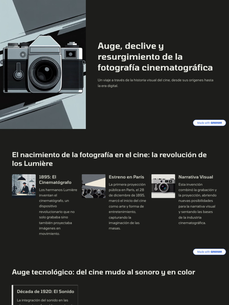 Auge Declive y Resurgimiento de La Fotografia Cinematografica | PDF