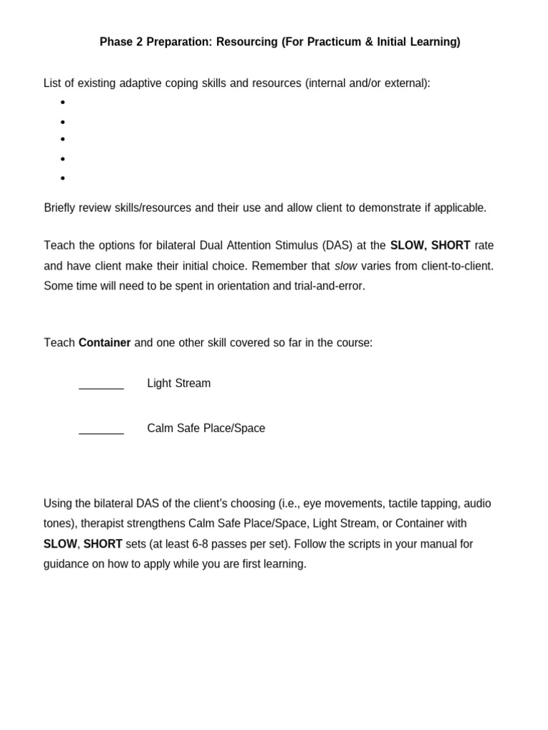 Phase 2 Checklist Fillable | PDF