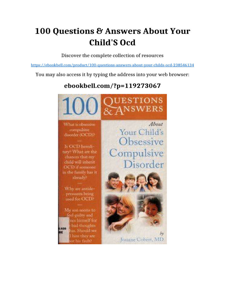 100 questions & answers about your child's OCD full | PDF ...