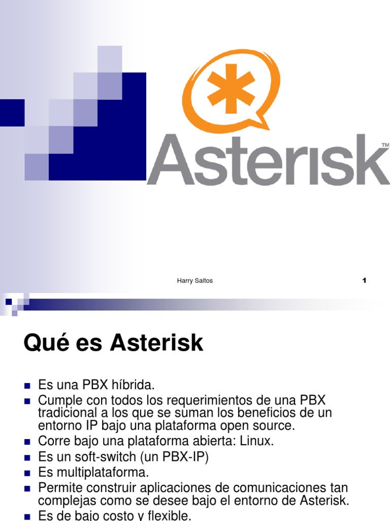 asterisk.ppt | Software libre | Tecnología