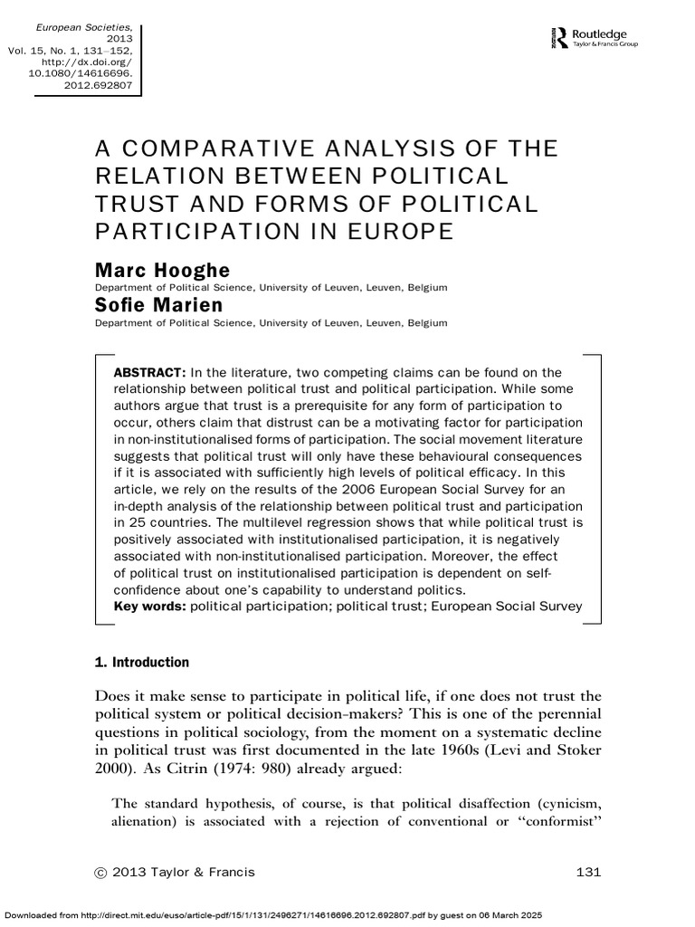 J Political Political Trust - 1 | PDF | Standard Error | Errors And ...
