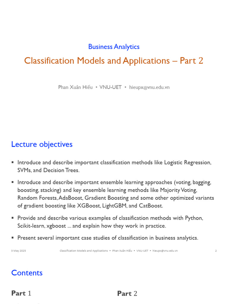 BA 11 Classification Models and Applications Part2 | PDF | Statistical ...