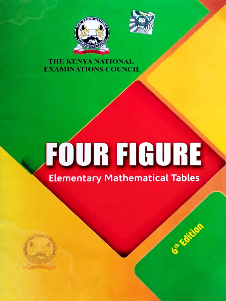The KNEC Four Figure Elementary Mathematical Table 6th Edition | PDF