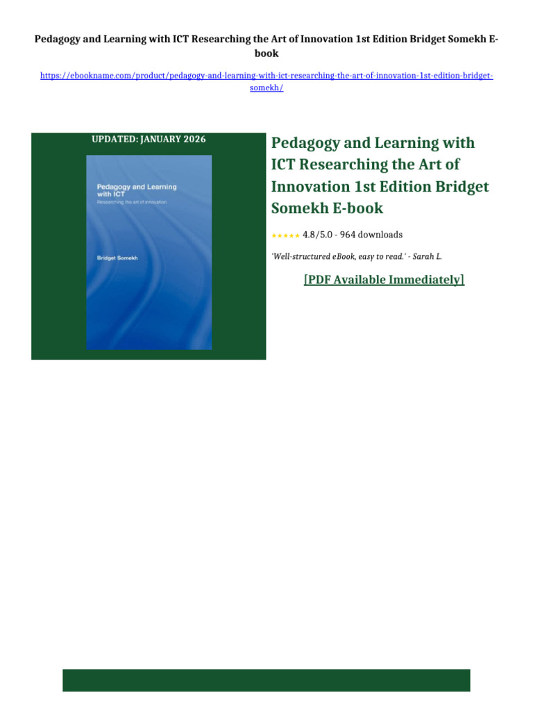 Pedagogy and Learning with ICT Researching the Art of Innovation 1st ...