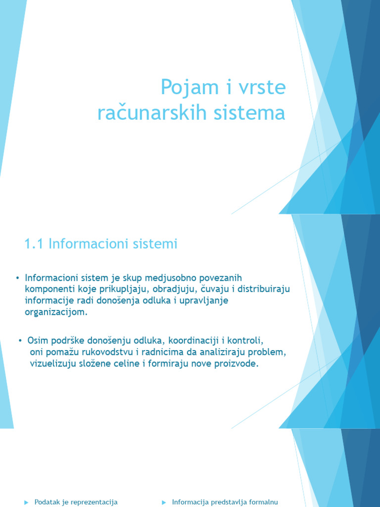 Pojam I Vrste Računarskih Sistema | PDF