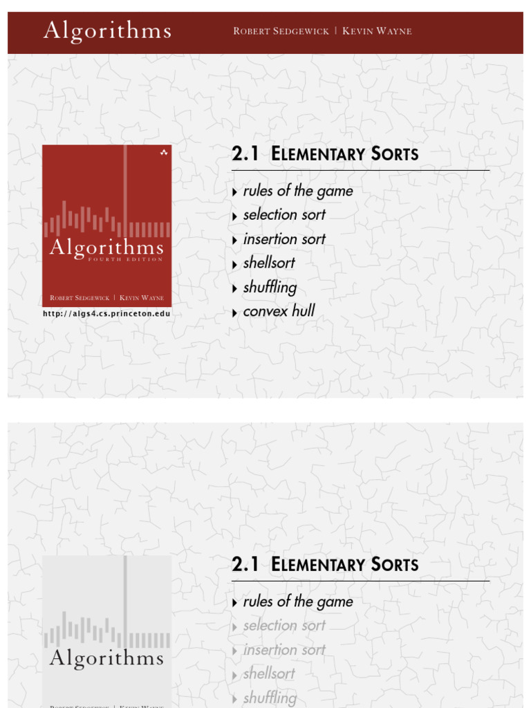 21 Elementary Sorts | PDF | Algorithms And Data Structures | Algorithms