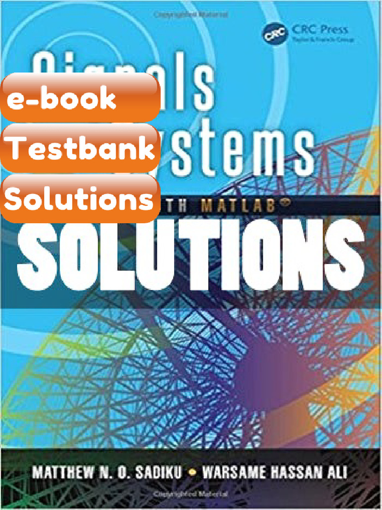 Testbank For Signals and Systems A Primer With MATLAB 1 Ed Sadiku | PDF ...