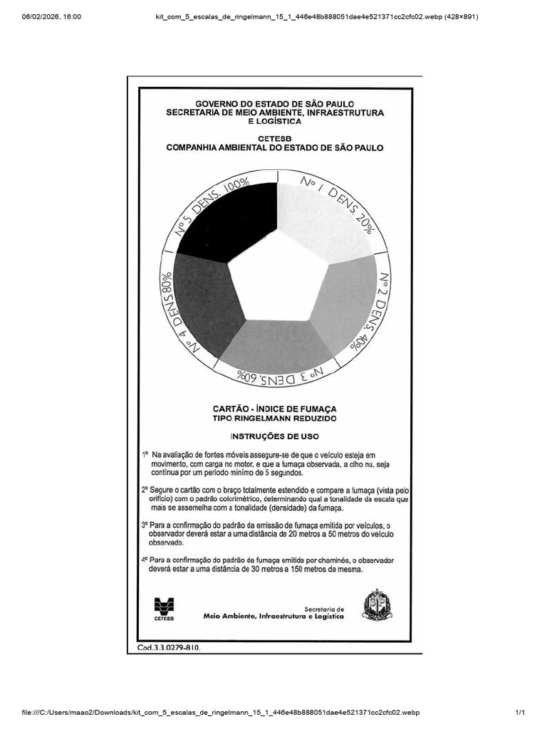 Kit Com 5 Escalas de Ringelmann 15-1-446e48b888051dae4e521371cc2cfc02 | PDF