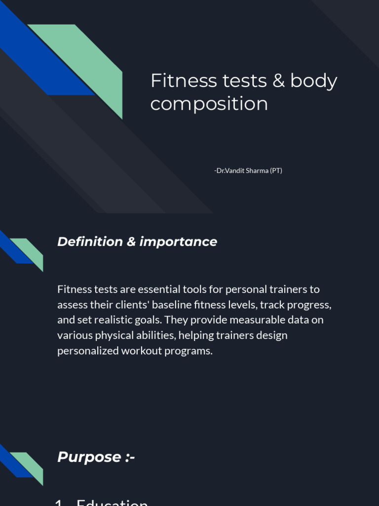 Fitness Tests & Body Composition | PDF | Determinants Of Health | Human ...
