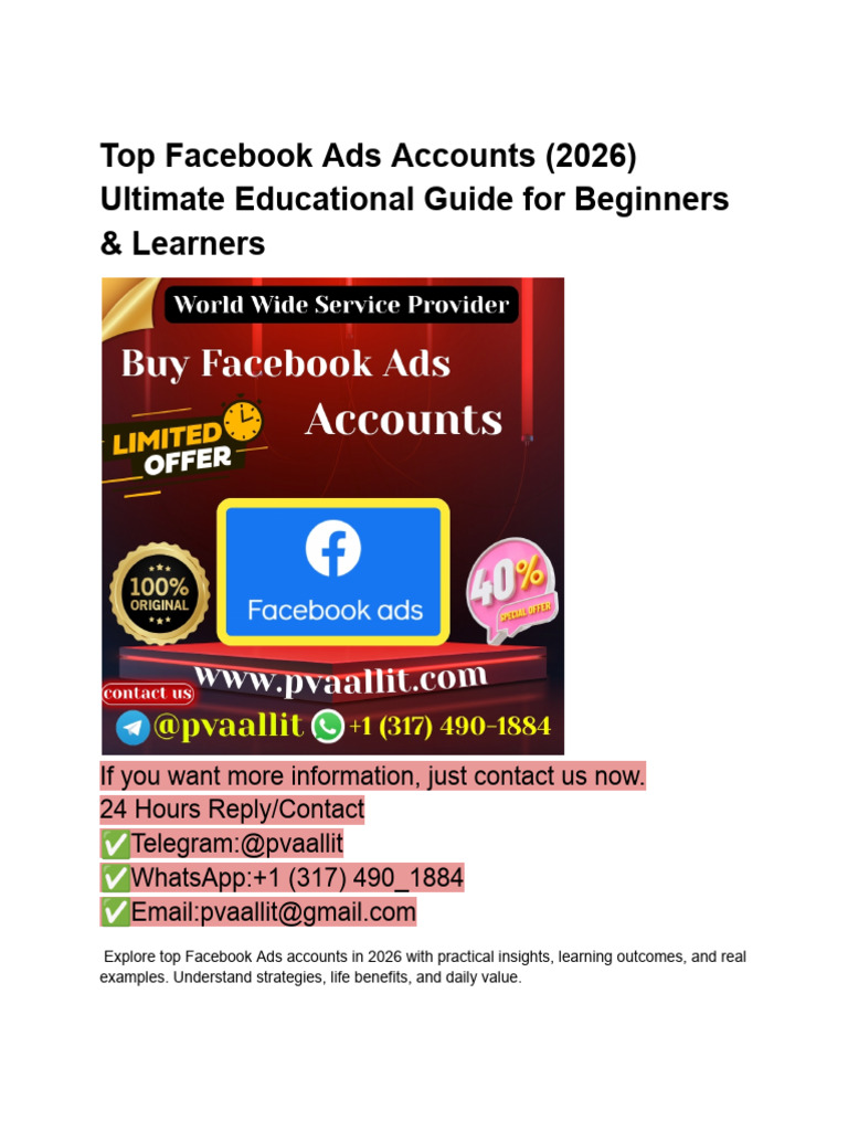 20 Best Fb Business Manager Services to Buy Online | PDF | Advertising ...
