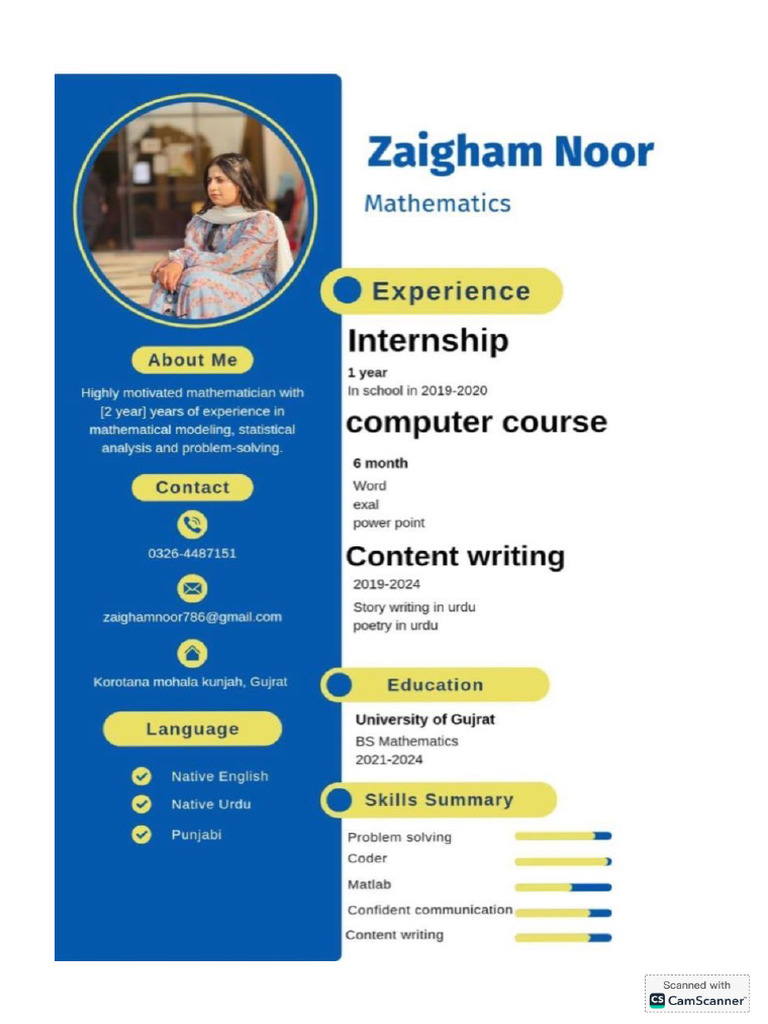 Zaigham Noor CV | PDF