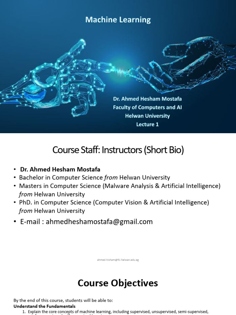 Lecture 1 - Introduction To ML | PDF | Machine Learning | Applied ...