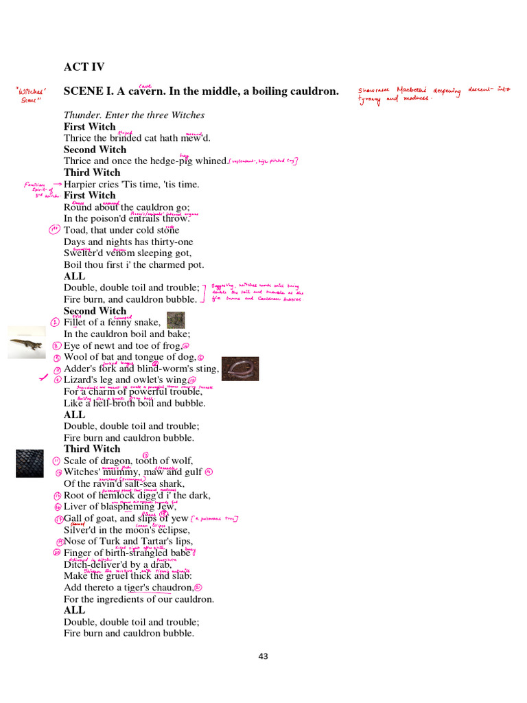 Macbeth Act 4 Scene 1_f7f943bd-ea9c-4618-a32f-549ad14f7271 | PDF ...