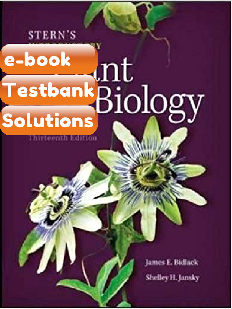 Testbank Sterns Introductory Plant Biology 13th Edition by James ...