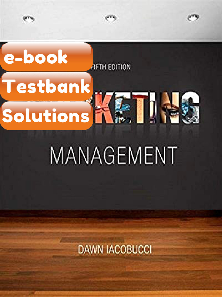 Testbank For Marketing Management 5th Edition | PDF | Marketing ...