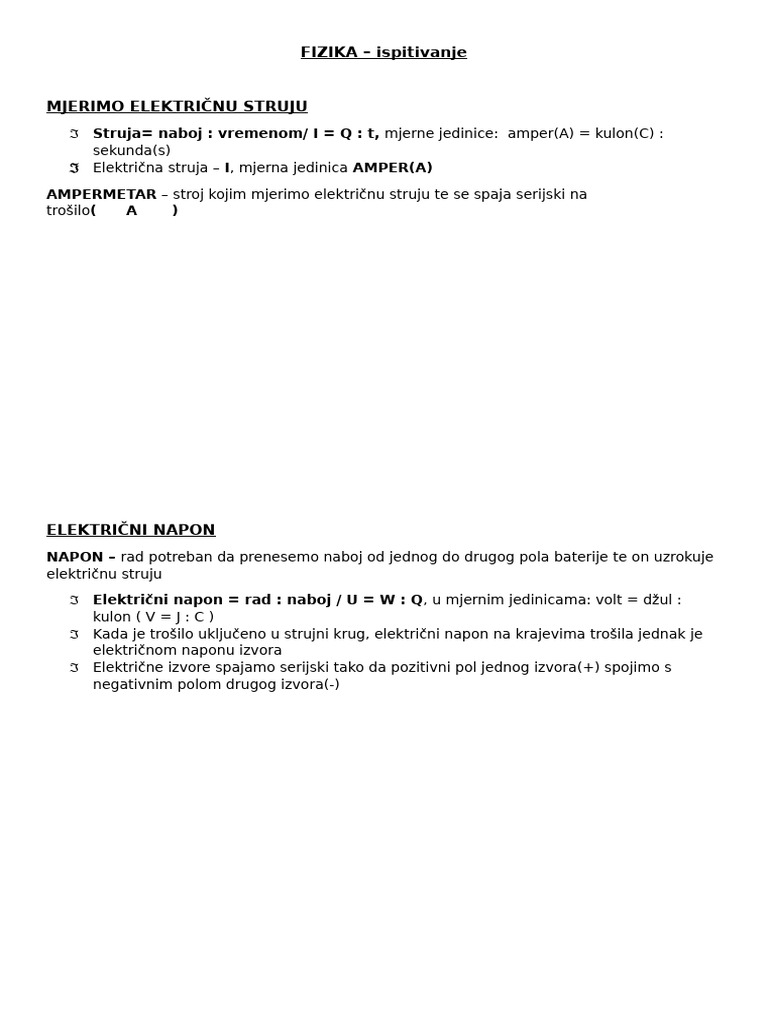 FIZIKA - 1., 2., 3., 4. Lekcija 2. Cjeline | PDF