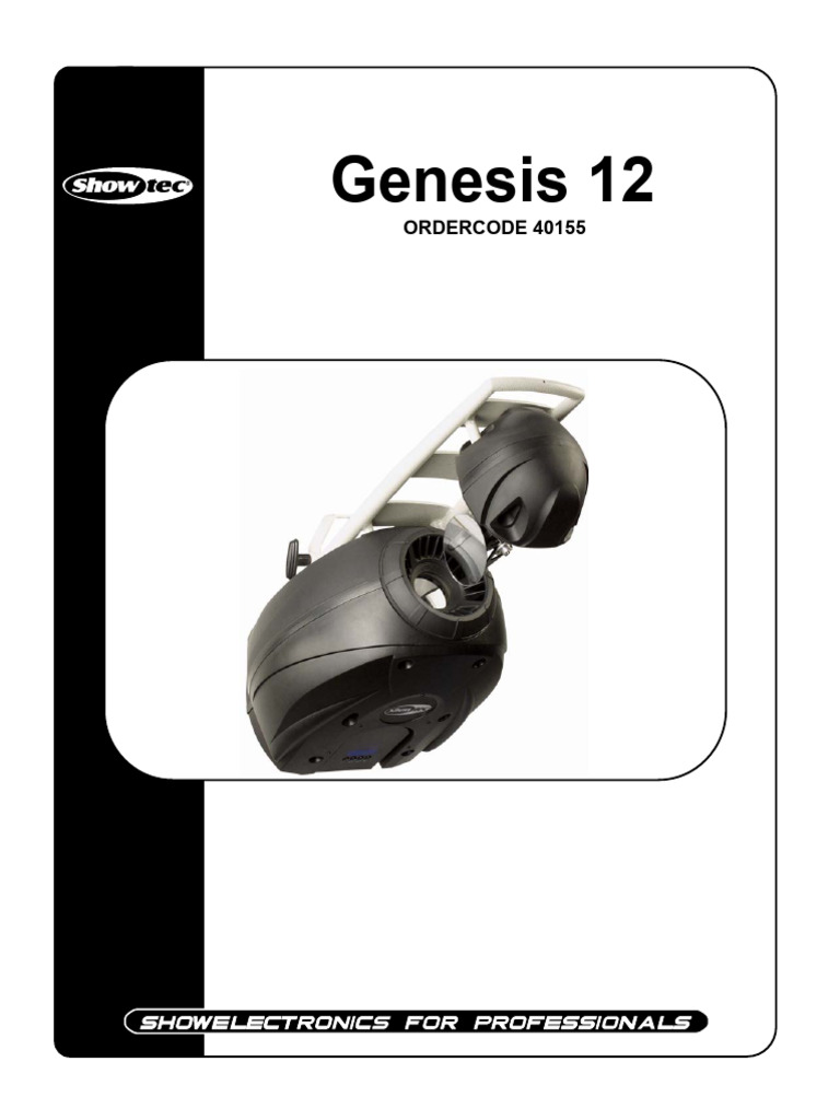 Showtec Genesis 12 Manual | PDF | Electrical Connector | Mains Electricity