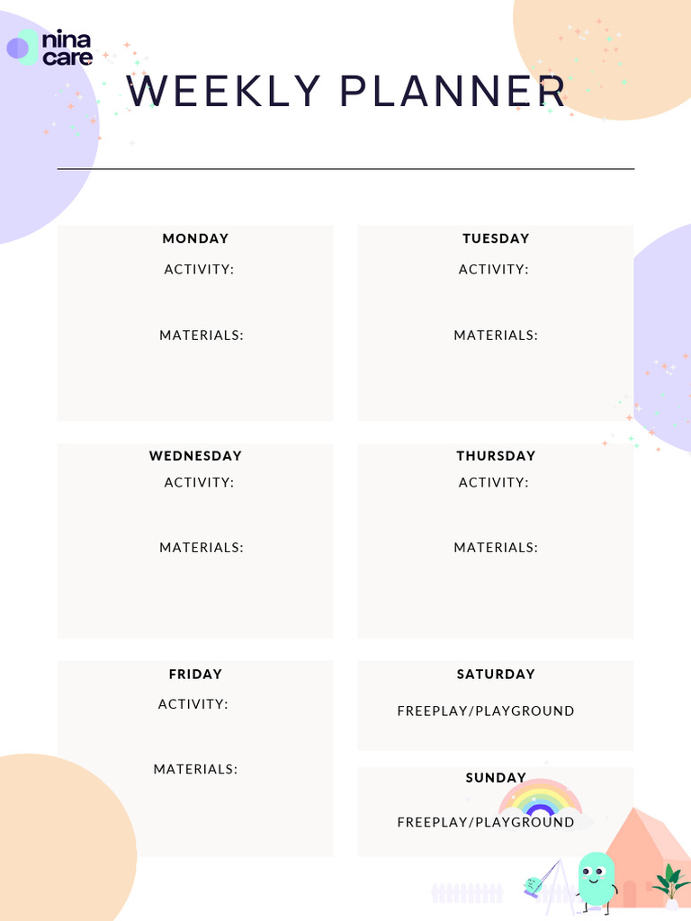 Weekly Activity Planner | PDF