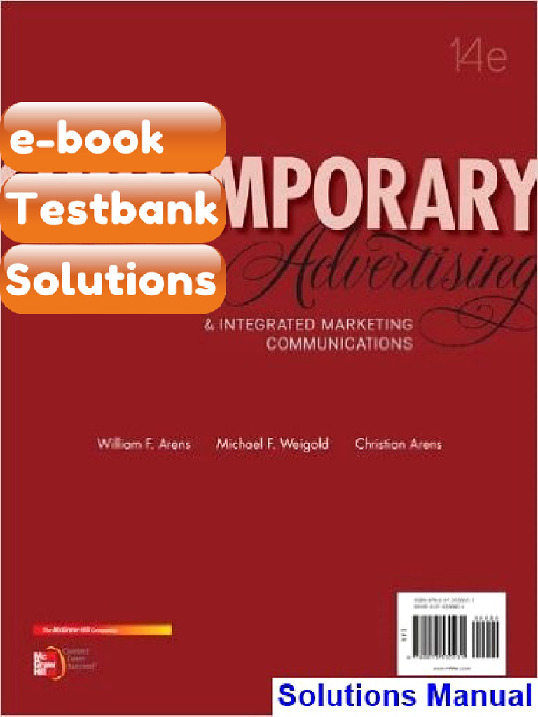 Testbank for Contemporary Advertising and Integrated Marketing ...