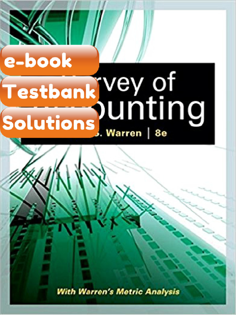 Survey of Accounting 8th Edition Carl Warren Testbank & E-book | PDF ...