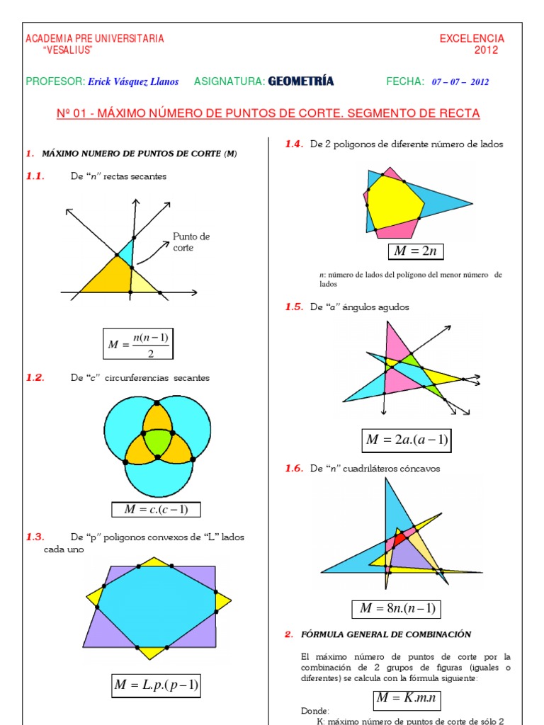 Excelencia Geo 2012 01 MNPC Segmentos | PDF | Conjunto convexo | Triángulo