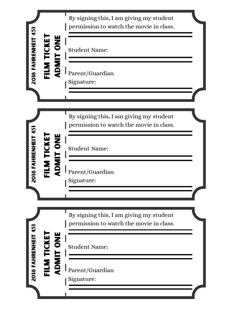 Movie Permission Slip | PDF