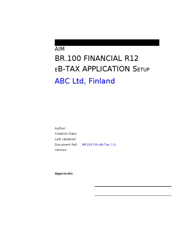 BR100 E Btax Reference | PDF | Value Added Tax | Limited Liability Company