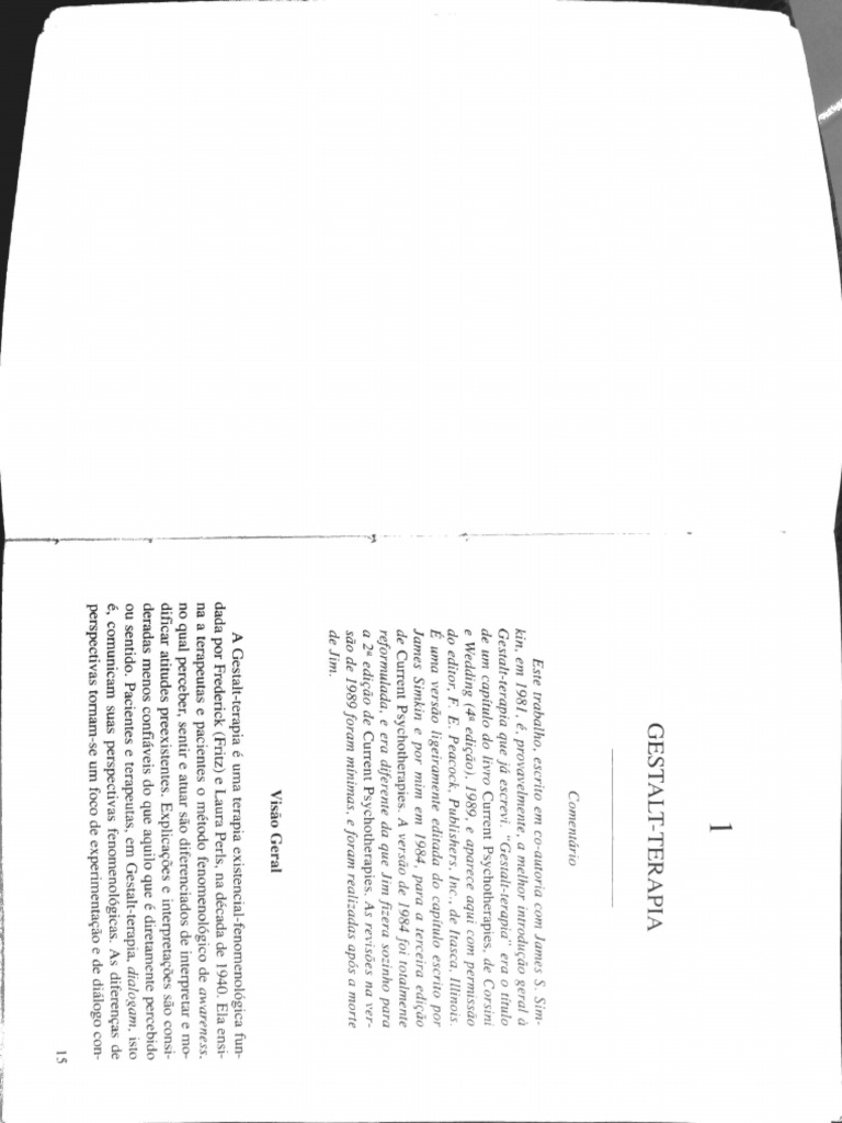 Gestalt Terapia Yontef | PDF
