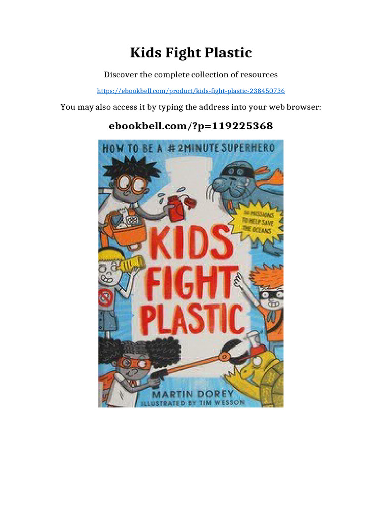 Kids Fight Plastic Newest Edition 2025 | PDF | Intellectual Property