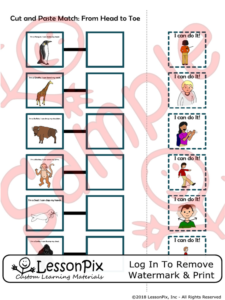 Cut+and+Paste+Match +From+Head+to+Toe-material 6062653 | PDF