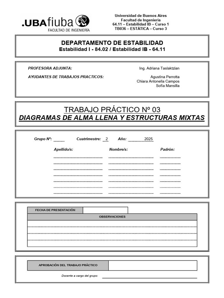 Tp3 - Diagramas de Alma Llena y Estructuras Mixtas (3) | PDF