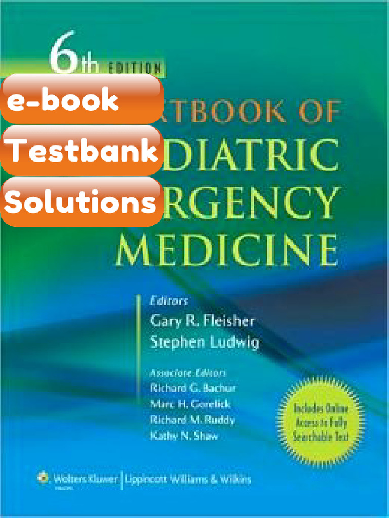 Textbook of Pediatric Emergency Medicine 6th Edition eBook & Testbank ...