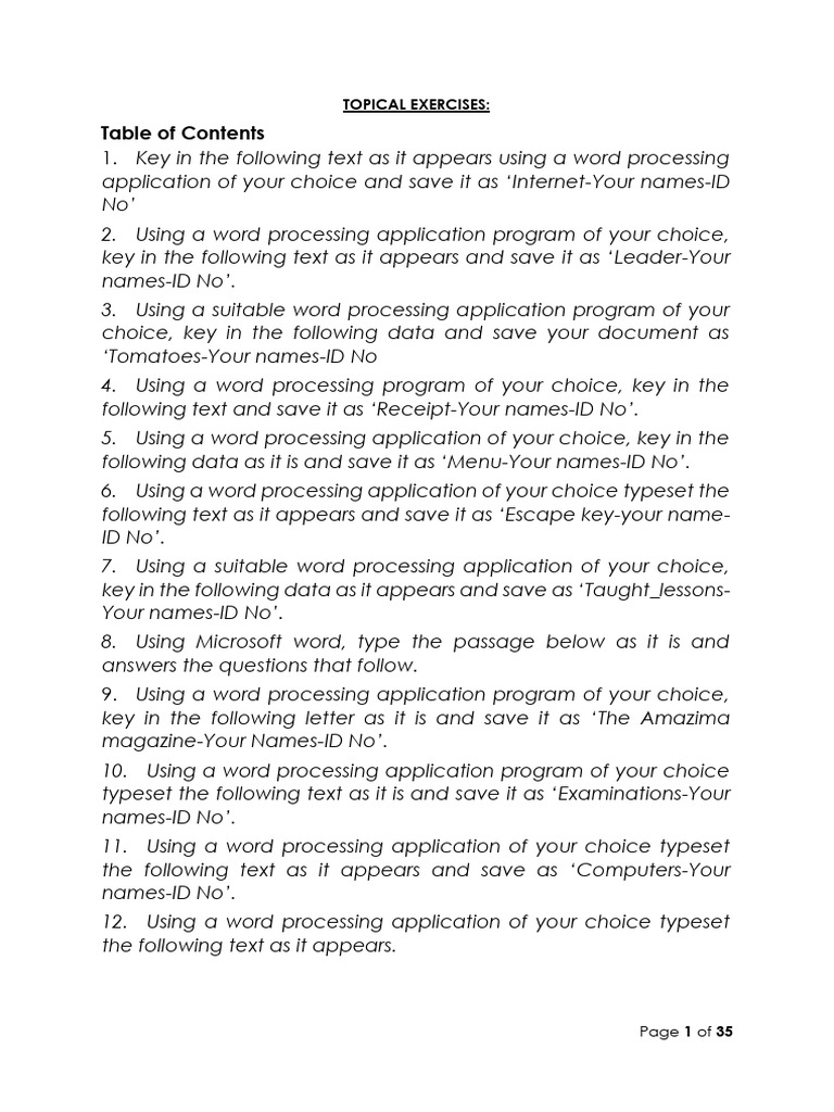 01 Word Processing | PDF | World Wide Web | Internet & Web