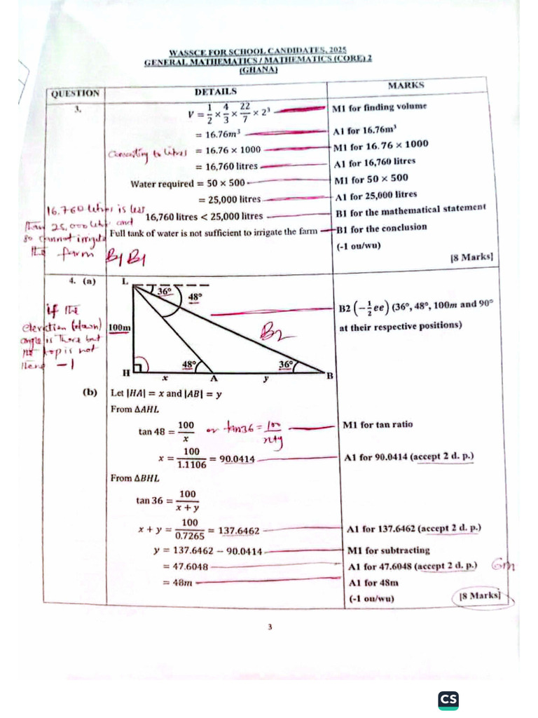 Core Mathematics 2025 Scheme | PDF