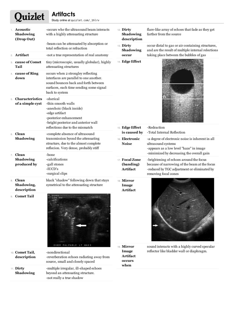 Artifact | PDF | Reflection (Physics) | Attenuation