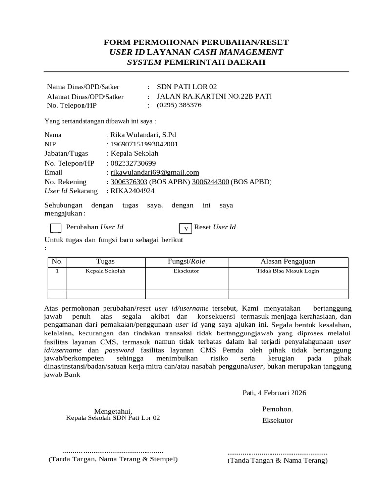 Cmspemda - Form - Ubah User & Reset-1 | PDF