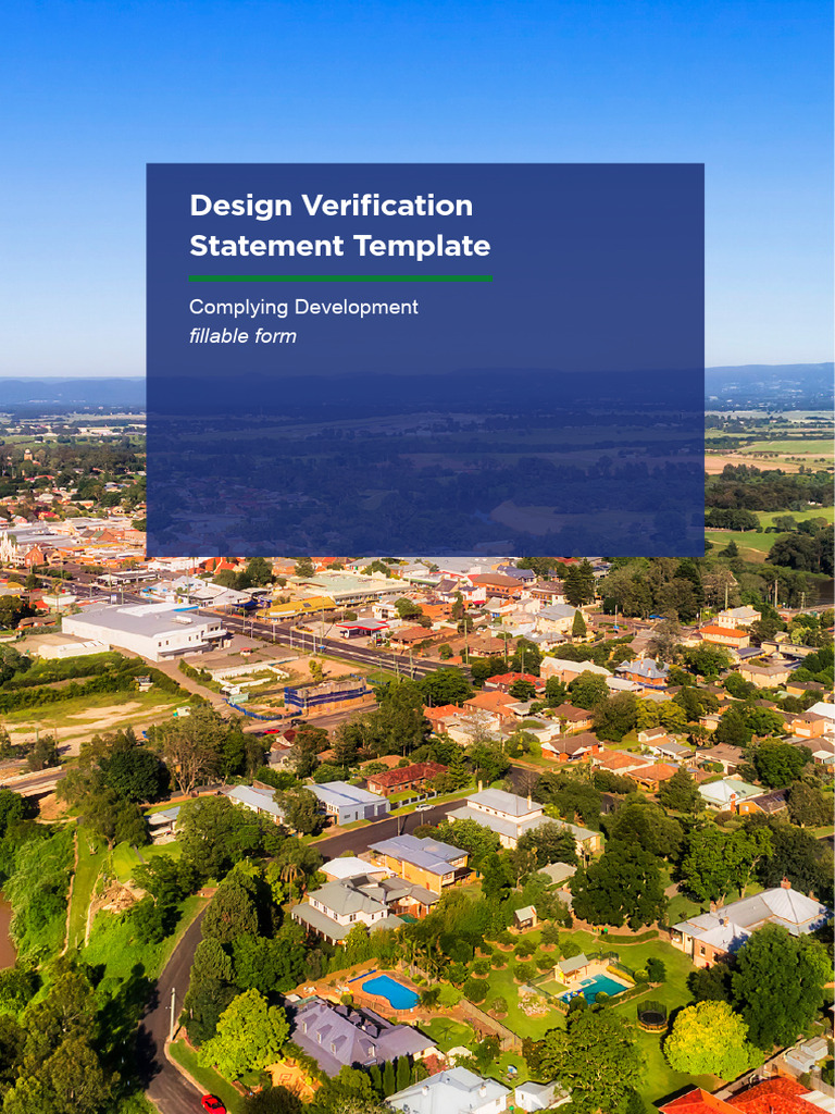 Design Verification Statement Template Complying Development Form | PDF ...