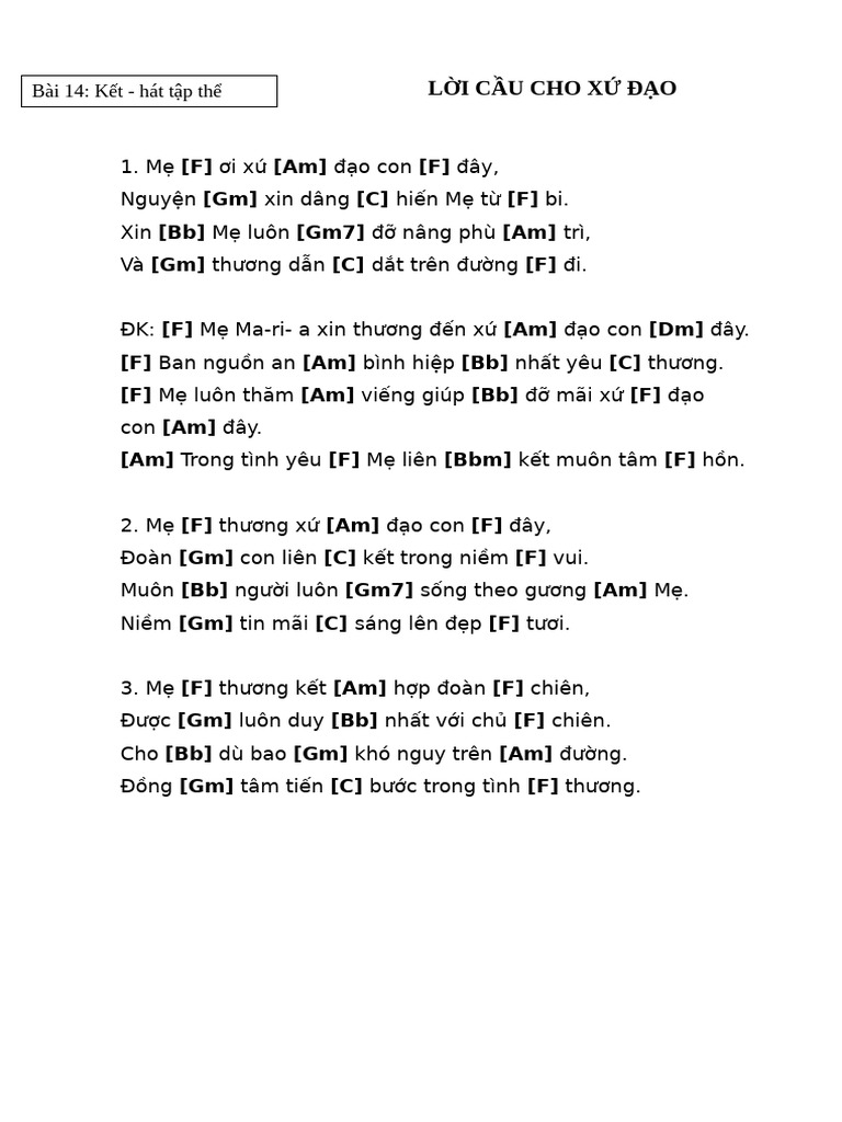 14. Loi Cau Cho Xu Dao | PDF