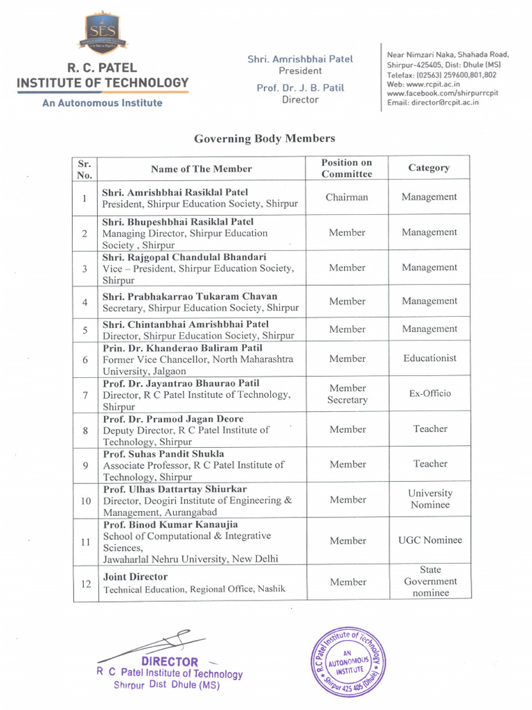 Governing Body | PDF