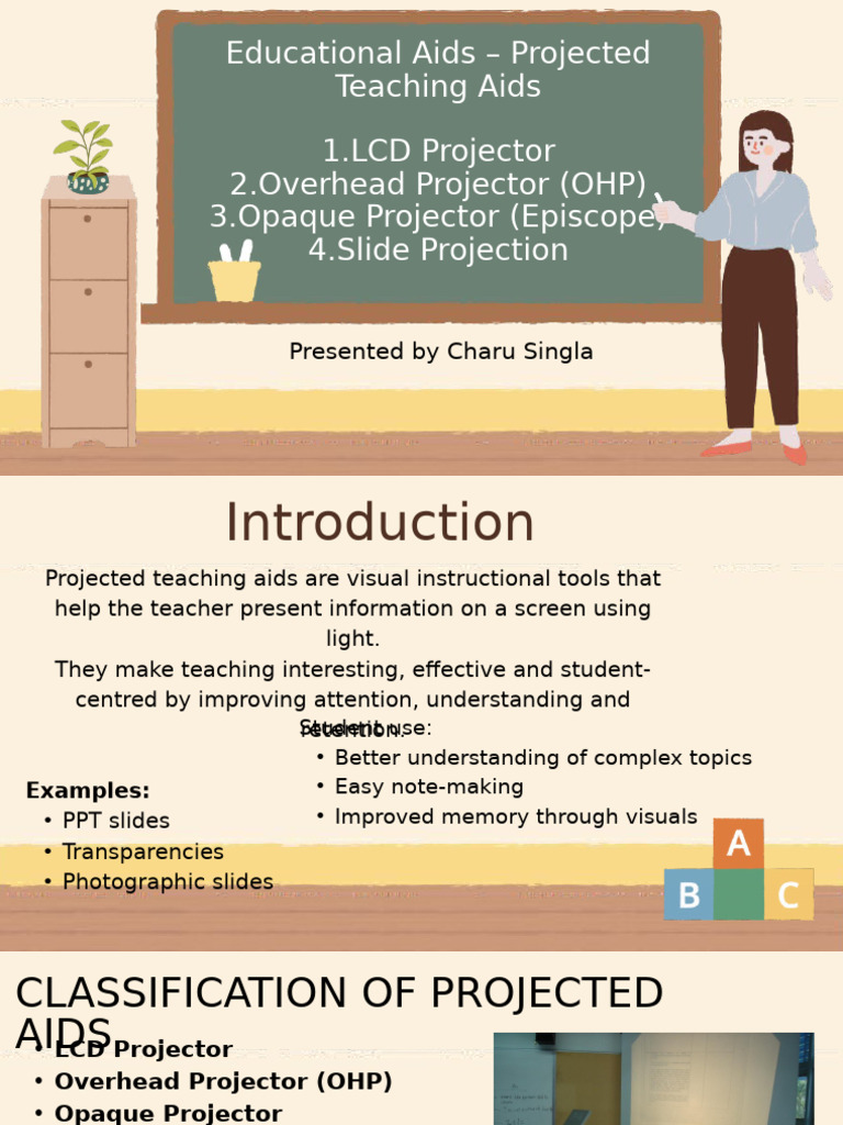 Projected Teaching Aids Presentation | PDF | Display Technology