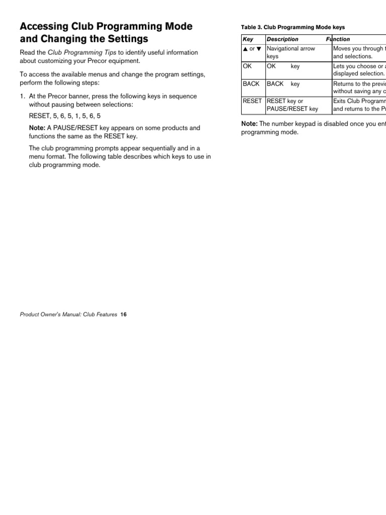 Manual de Usuario Precor EFX 576i (101 Páginas) | PDF