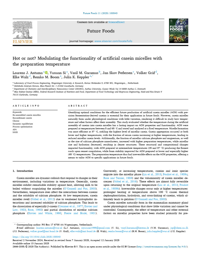 Hot or Not Modulating the Functionality of Artifi-wageningen University ...