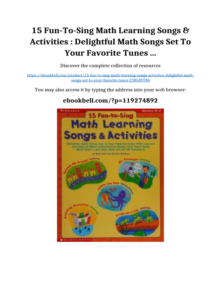 15 fun-to-sing math learning songs & activities : delightful math songs ...