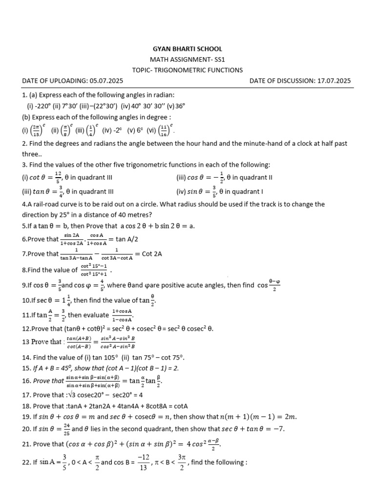 Trigonometry | PDF | Trigonometry | Elementary Geometry